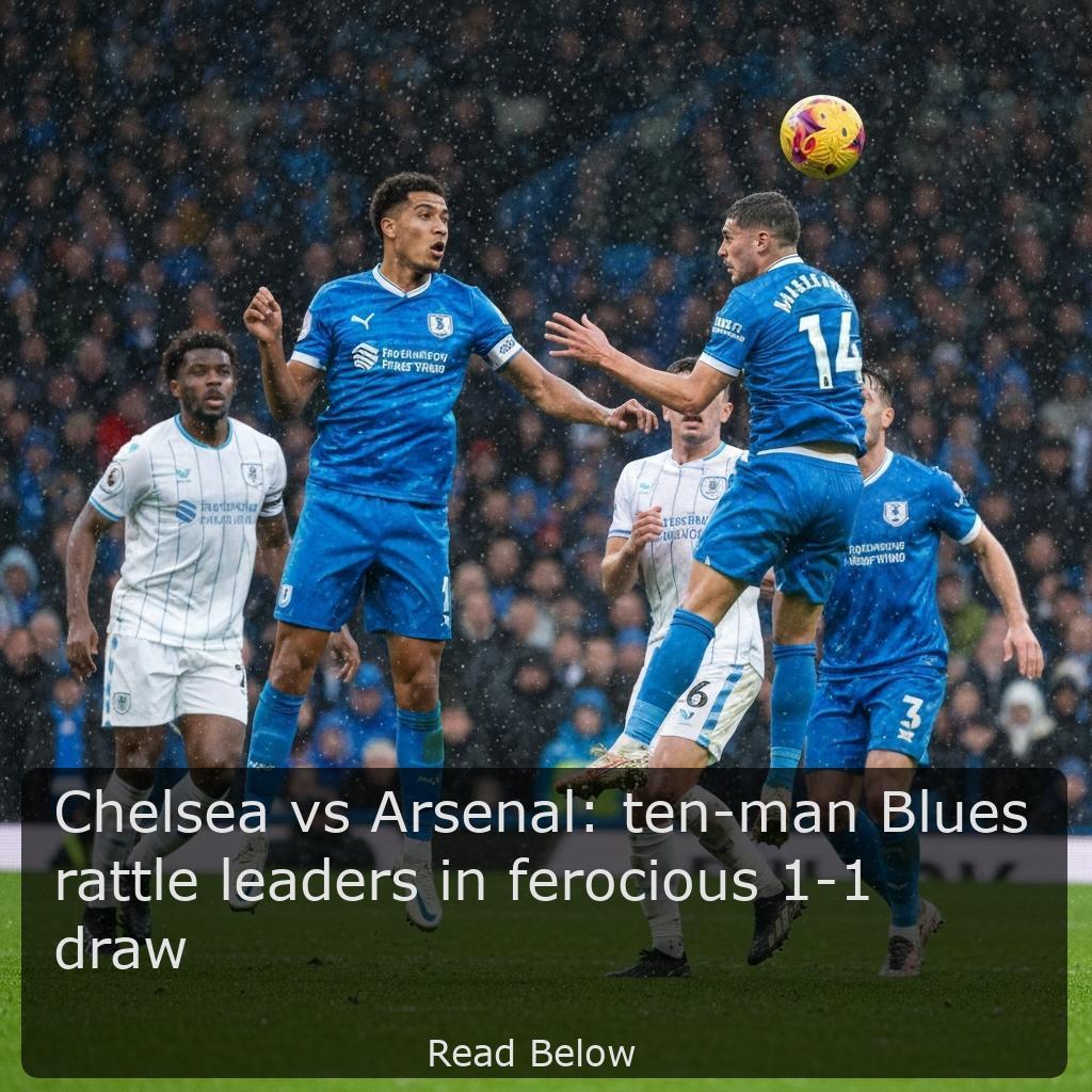 Chelsea vs Arsenal: ten-man Blues rattle leaders in ferocious 1-1 draw ...
